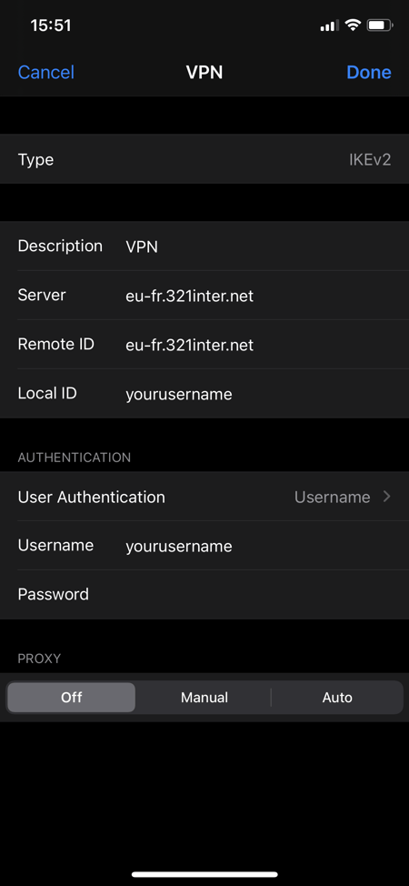 What is the Remote ID and Local ID for IKEv2?