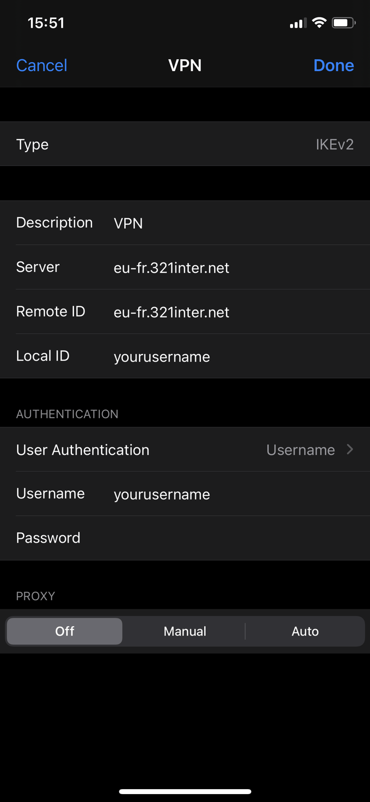 What is the Remote ID and Local ID for IKEv2?